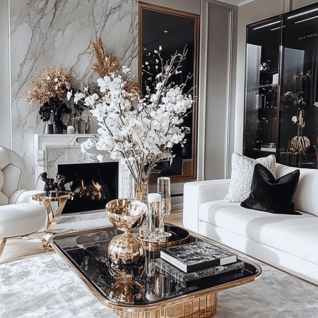 10 Glam Living Room Ideas: Transform Your Space with Luxurious Colors ...