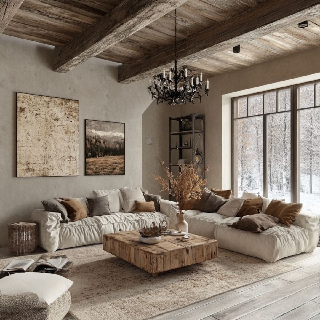 12 Rustic Living Room Ideas: Cozy Charm with Natural Elements and ...