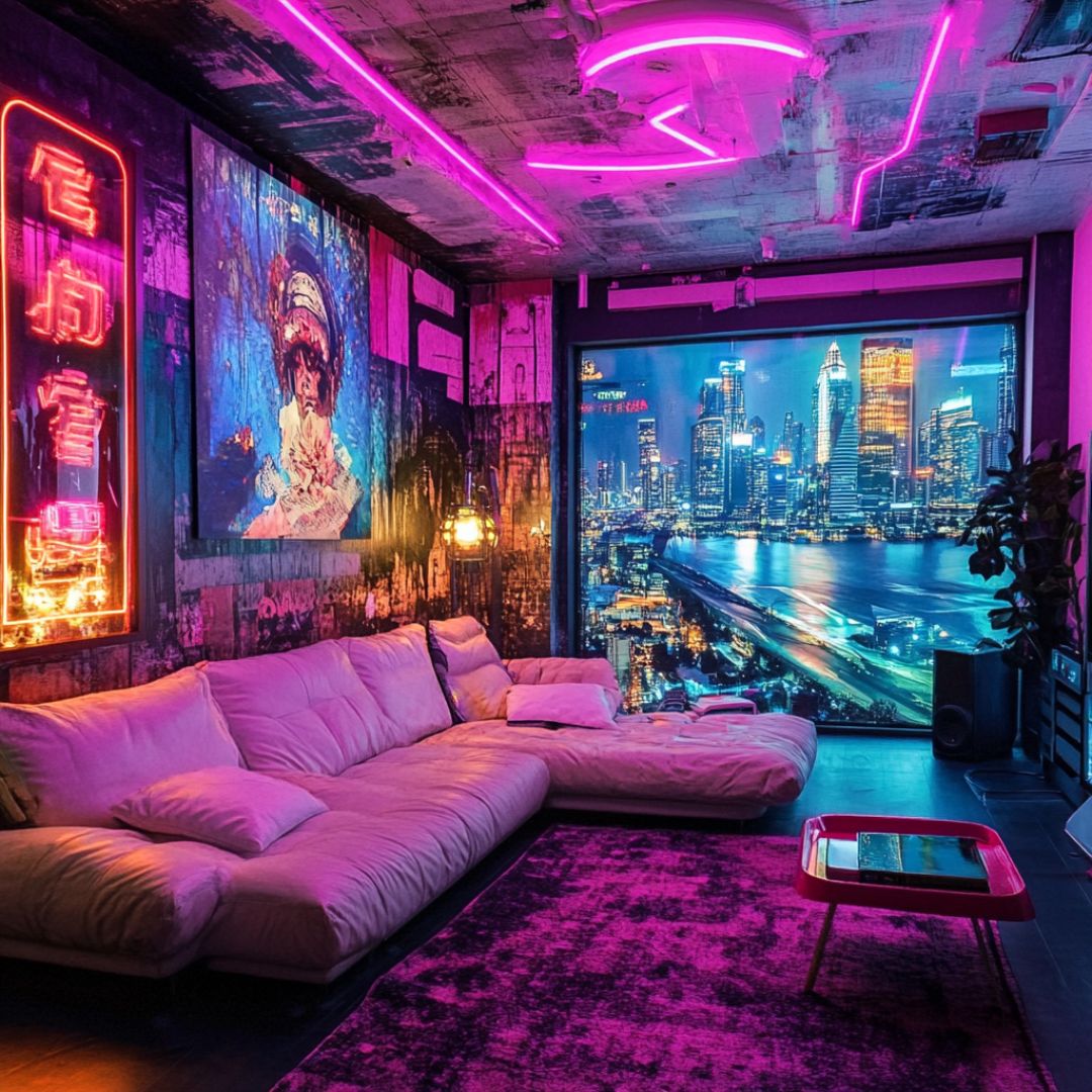 11 Cyberpunk Living Room Ideas: Transform Your Space with Futuristic ...