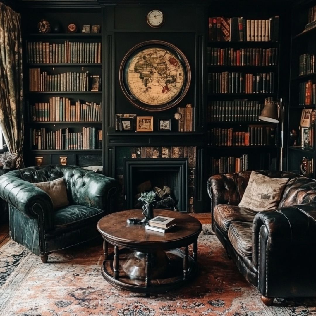 10 Dark Academia Living Room Ideas: Transform Your Space with Vintage ...