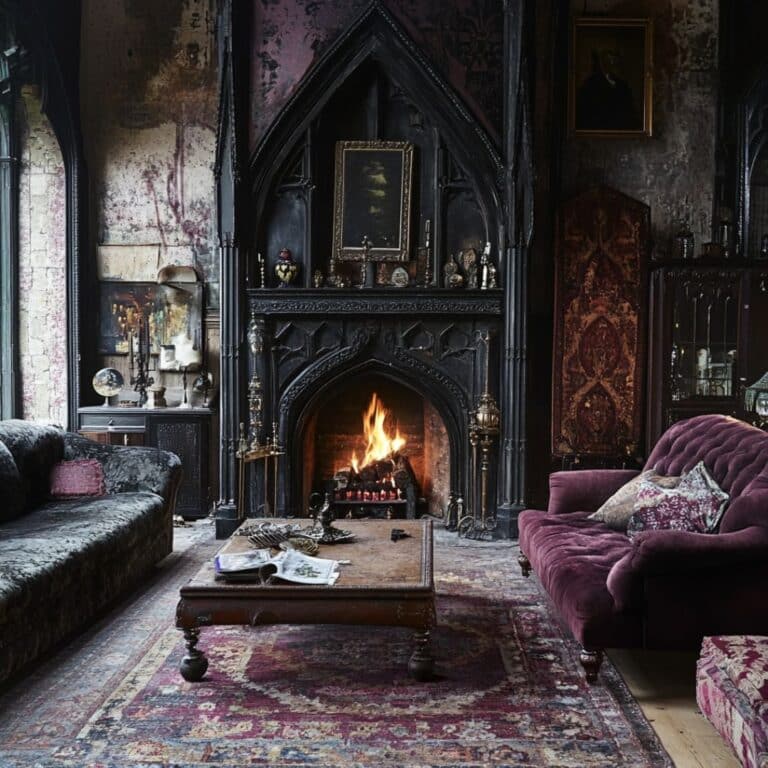 11 Gothic Living Room Ideas: Transform Your Space with Dark Elegance ...