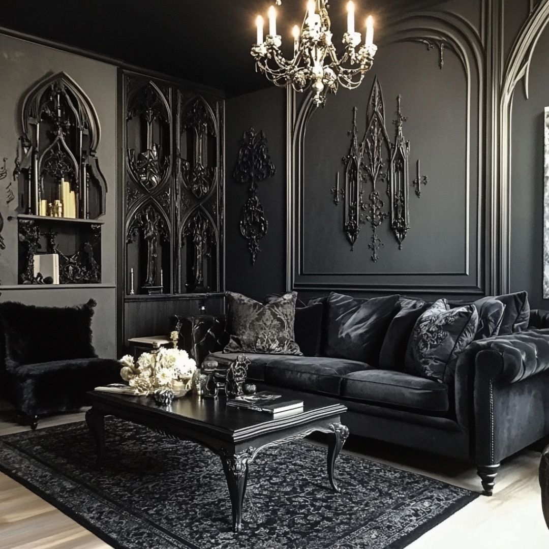 11 Gothic Living Room Ideas: Transform Your Space with Dark Elegance ...