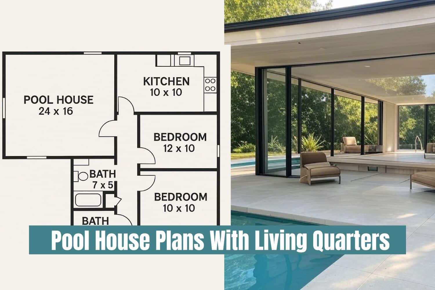 Pool House Plans Living Quarters Luxury Ranch House Plans With Pool