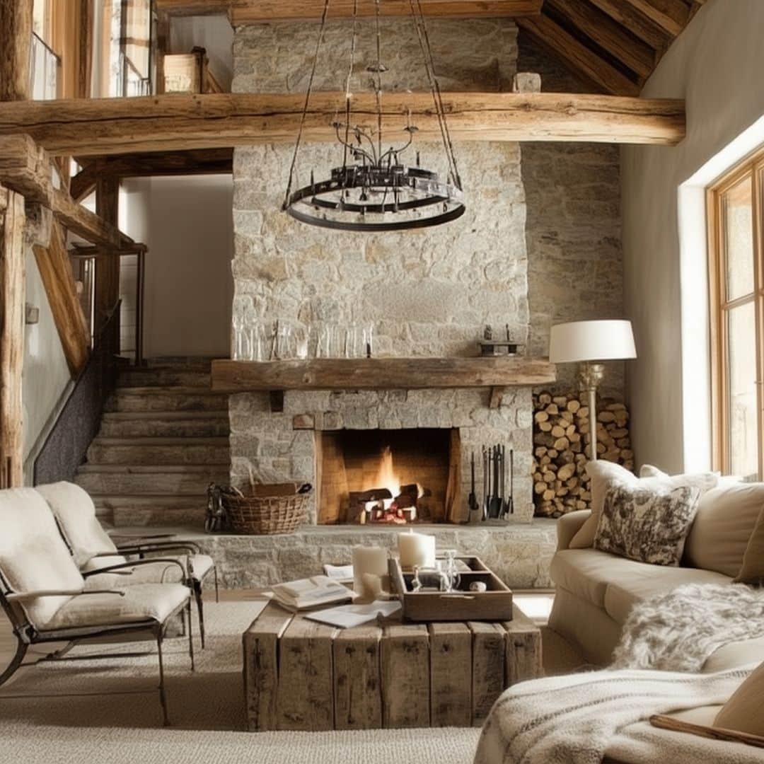 12 Rustic Living Room Ideas: Cozy Charm with Natural Elements and ...