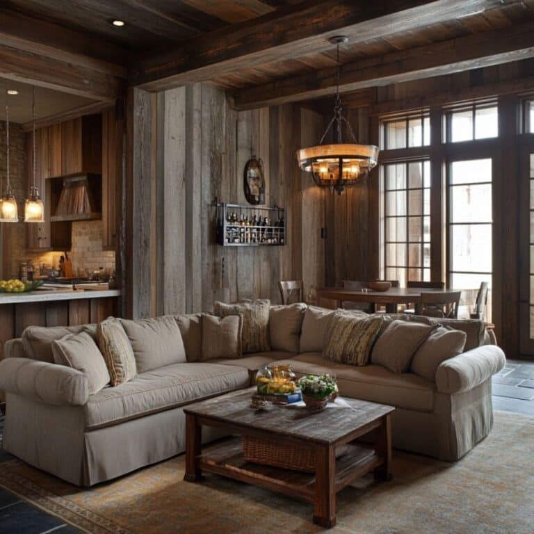 12 Rustic Living Room Ideas: Cozy Charm with Natural Elements and ...