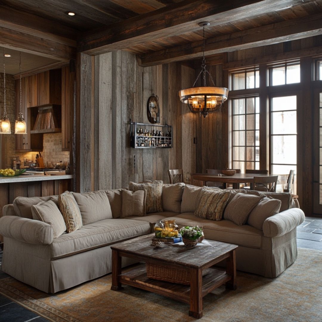 12 Rustic Living Room Ideas: Cozy Charm with Natural Elements and ...