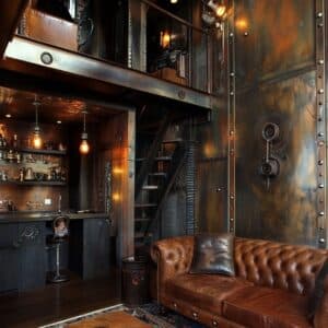 10 Steampunk Living Room Ideas: Vintage Furnishings and Unique Lighting ...
