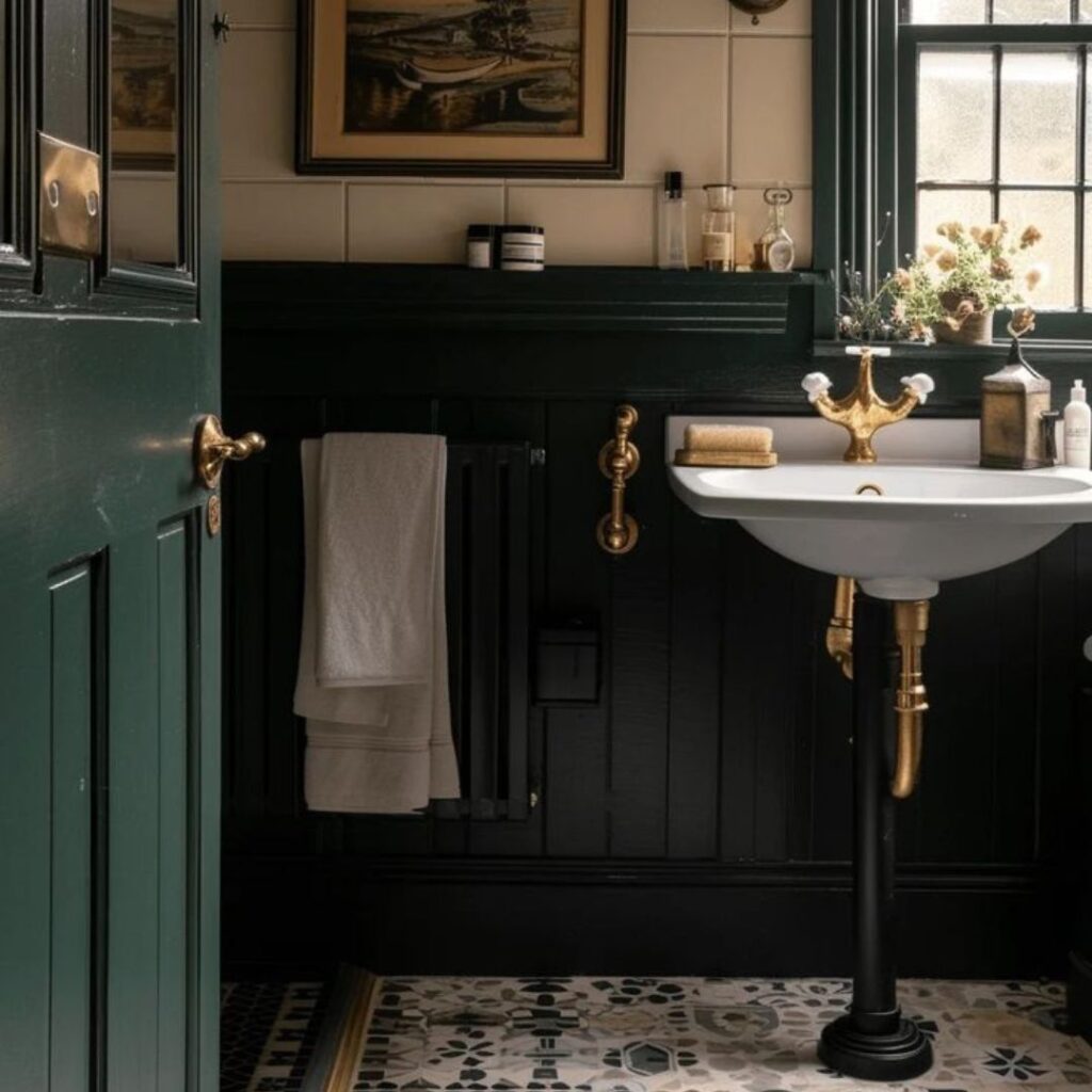 9 Moody Vintage Bathroom Ideas That Blend Classic Charm with Dark Drama ...