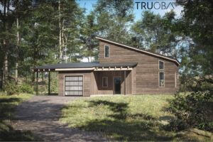 1071 sq/ft Modern Farmhouse 2-Bedroom 2-Bathroom House Plan | Florgeous