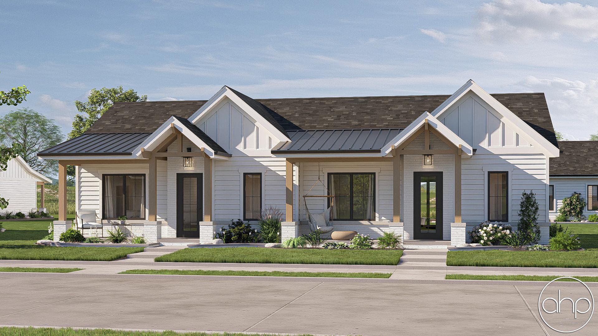 651 Sq Ft 1-Bedroom 1-Bathroom Modern Farmhouse House Plan | Florgeous