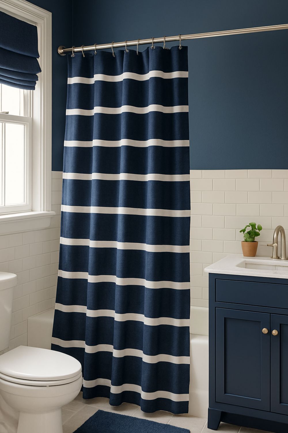15 Navy Bathroom Ideas: Bold, Calming, and Deeply Sophisticated | Florgeous