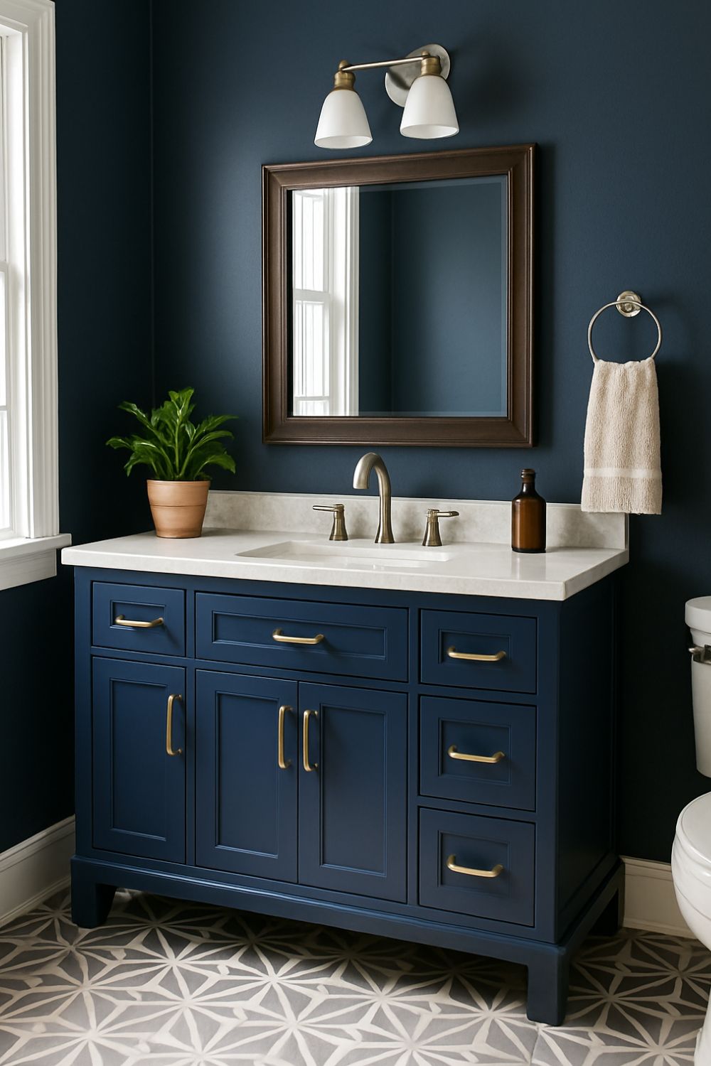 15 Navy Bathroom Ideas: Bold, Calming, and Deeply Sophisticated | Florgeous