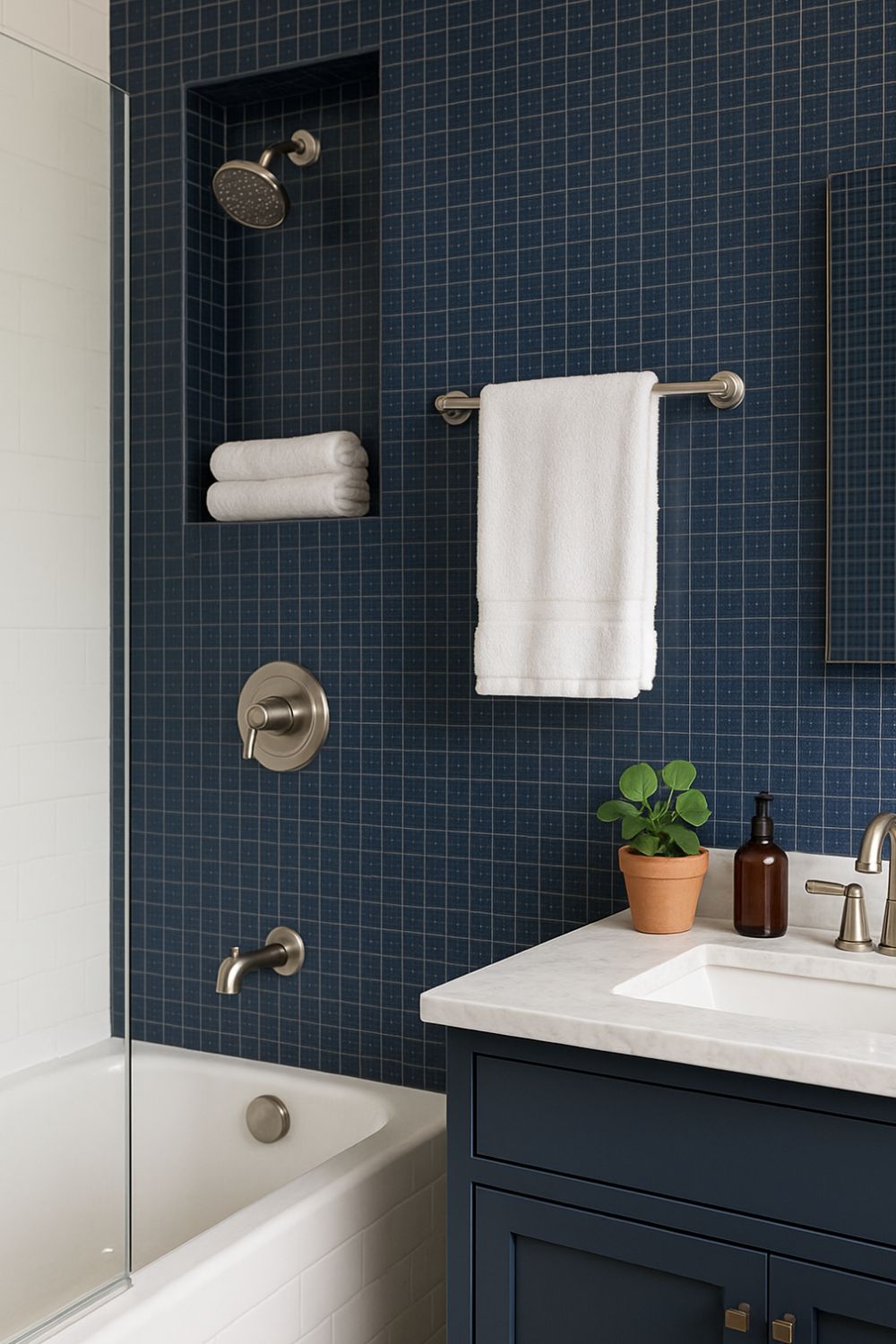 15 Navy Bathroom Ideas: Bold, Calming, and Deeply Sophisticated | Florgeous