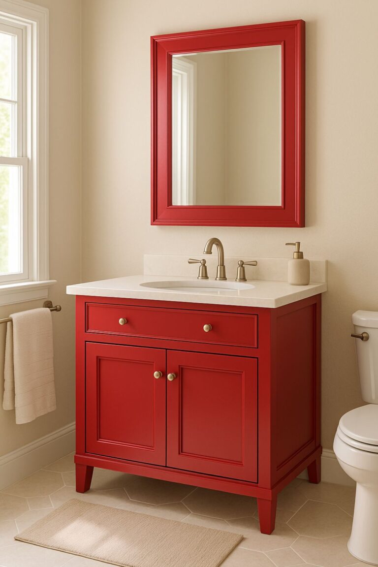 13 Red Bathroom Ideas: Bold, Dramatic, and Full of Personality | Florgeous