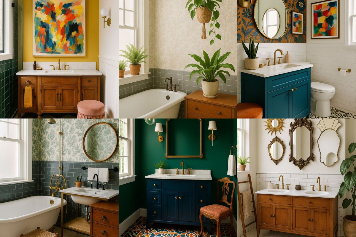 15 Eclectic Bathroom Ideas: Bold, Personal, and Wonderfully Unpredictable | Florgeous