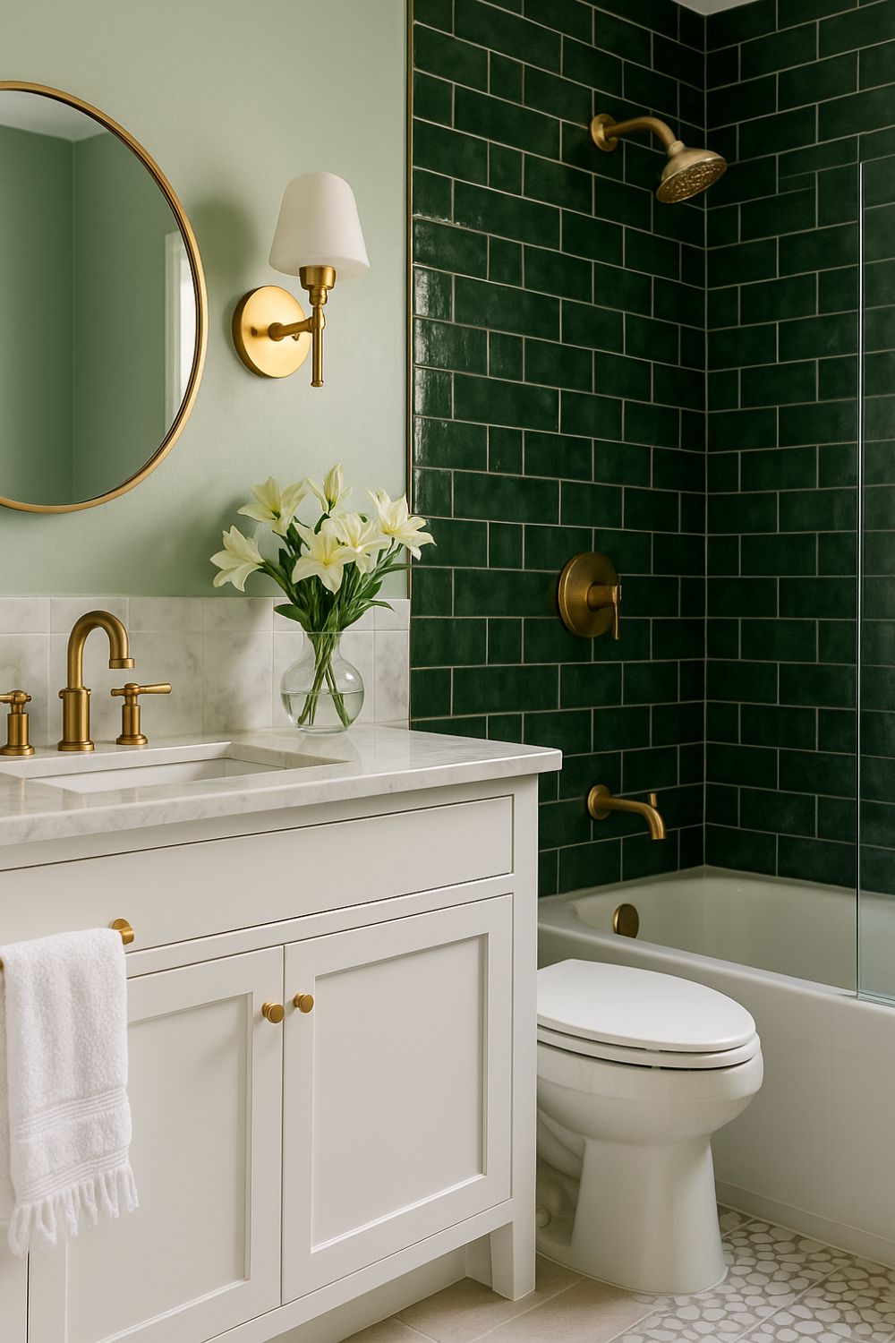 15 Green Bathroom Ideas: Fresh, Rejuvenating, and Inspired by Nature ...