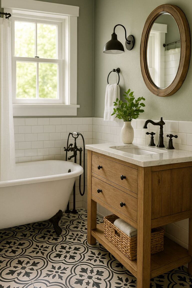 17 Farmhouse Bathroom Ideas: Rustic, Relaxing, and Full of Charm ...