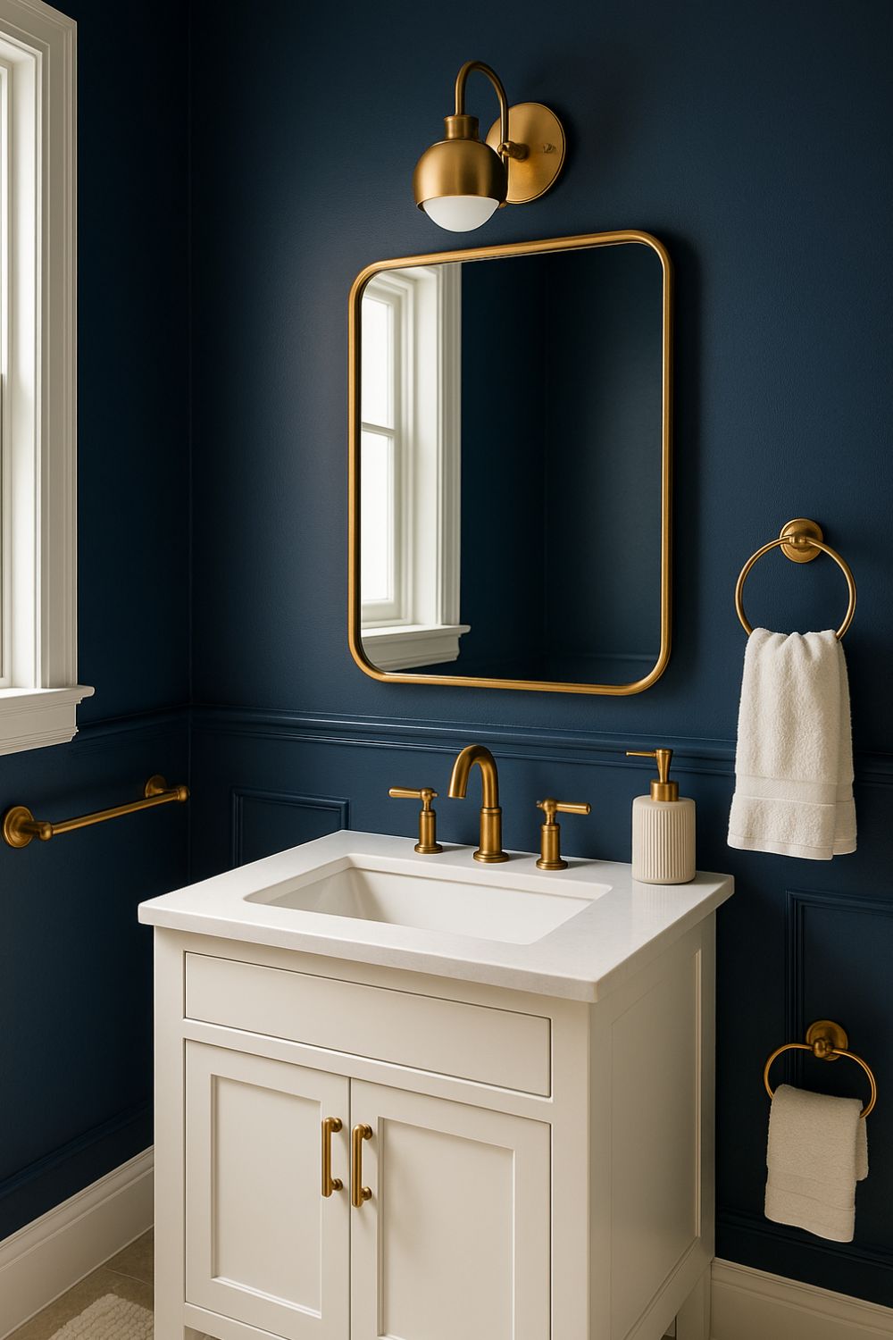 15 Navy Bathroom Ideas: Bold, Calming, and Deeply Sophisticated | Florgeous