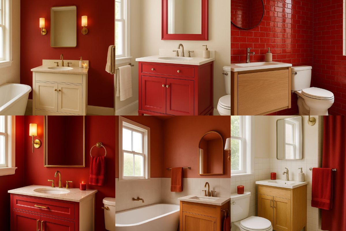 13 Red Bathroom Ideas: Bold, Dramatic, and Full of Personality | Florgeous