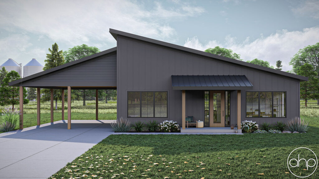 2214 Sq Ft 2-Bedroom 2-Bathroom Modern Barndominium House Plan | Florgeous