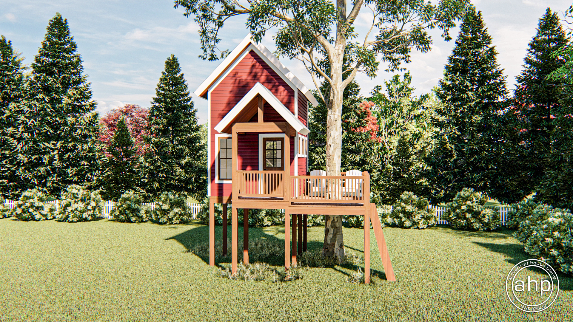 268 Sq Ft 1-Bedroom 1-Bathroom Modern Tree House Plan | Florgeous