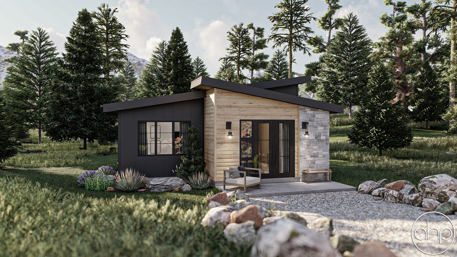 675 Sq Ft 1-Bedroom 1-Bathroom Modern Style ADU House Plan | Florgeous