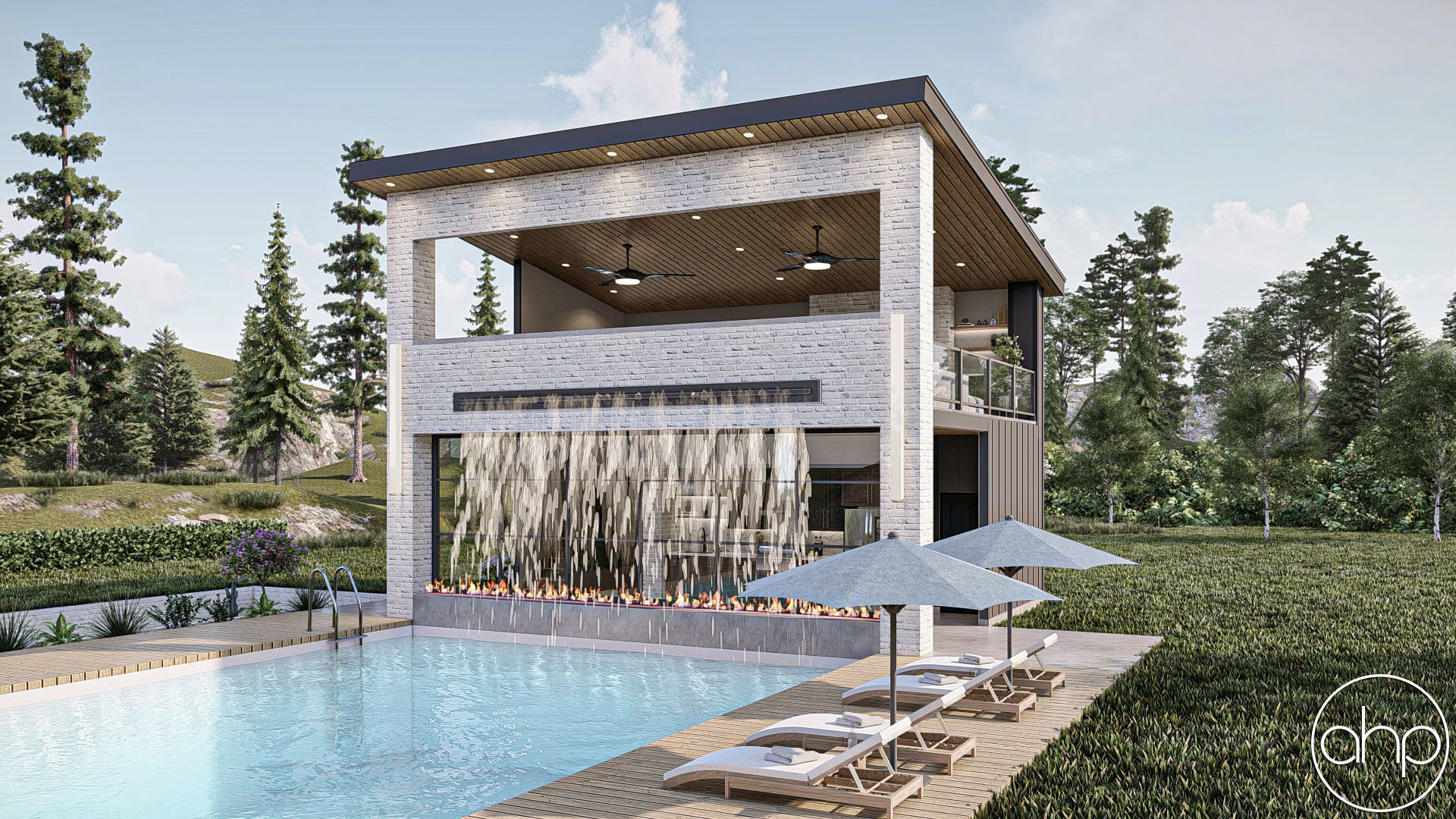 884 Sq Ft Modern 2‑Story Pool House Plan | Florgeous